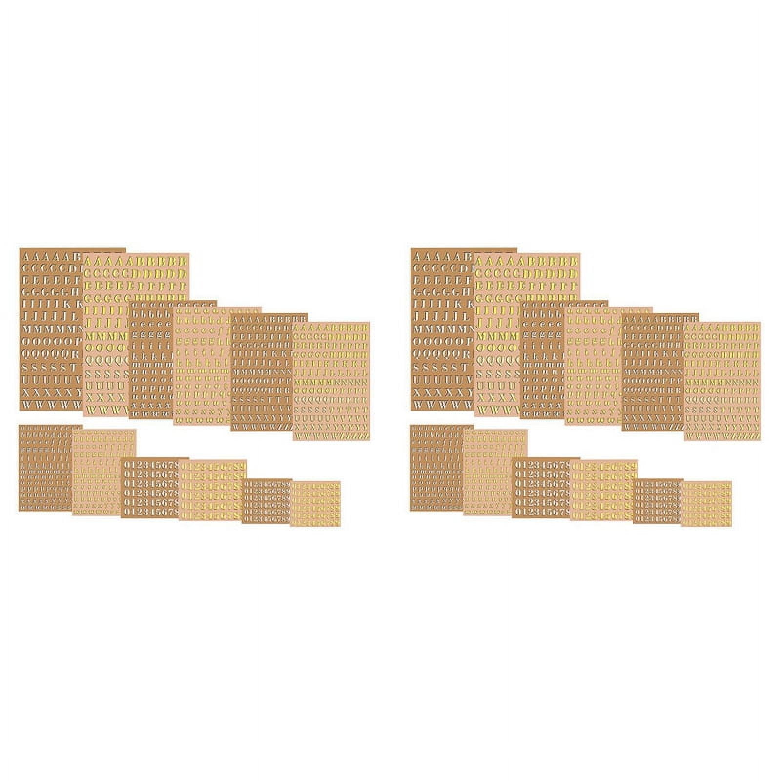 24 Sheets Letter Resin Stickers, Small Alphabet Number Stickers, Alloy ...