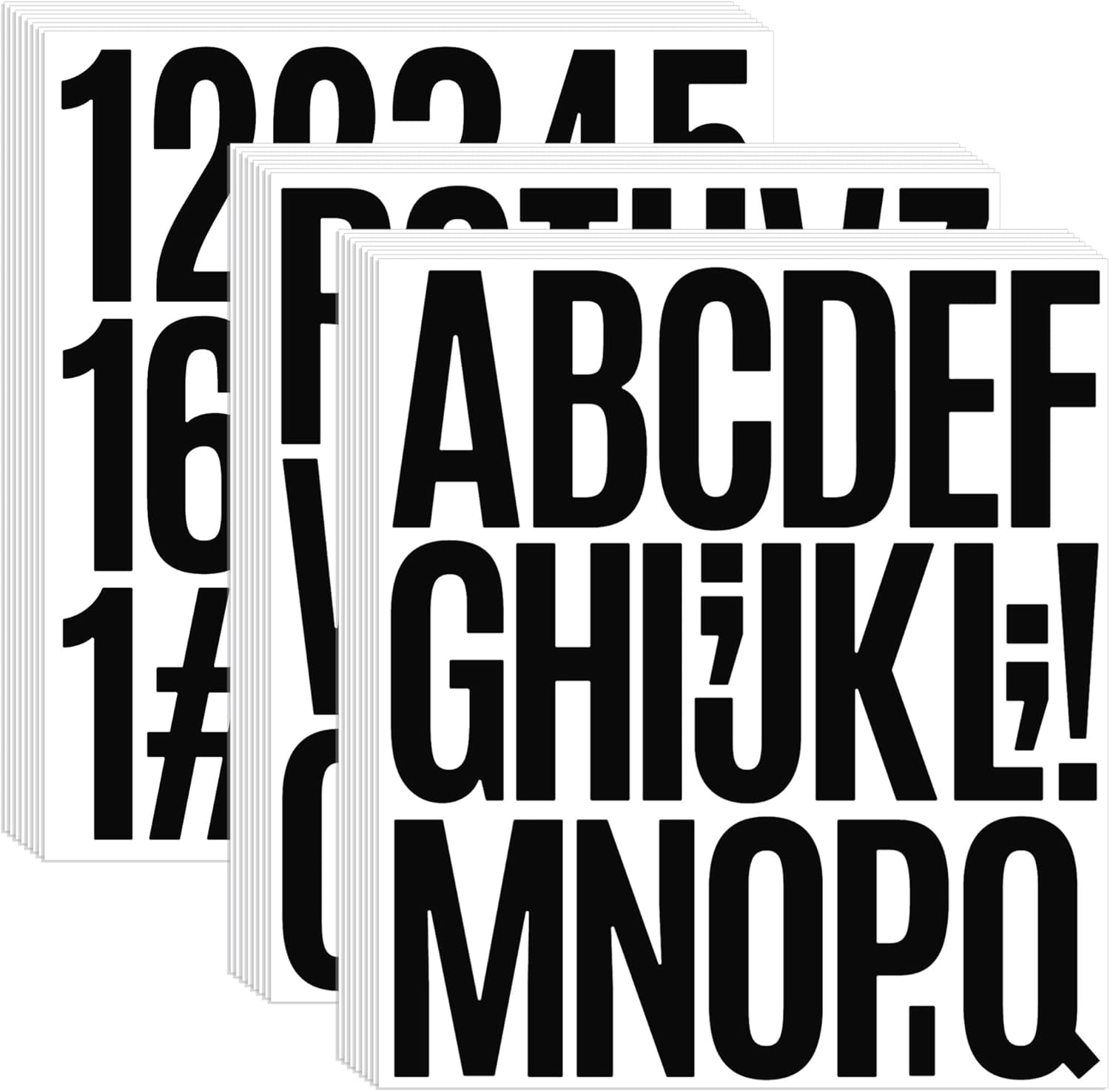 24 Sheets Letter Stickers 520Pcs Mailbox Numbers 3 Inch Vinyl Alphabet ...