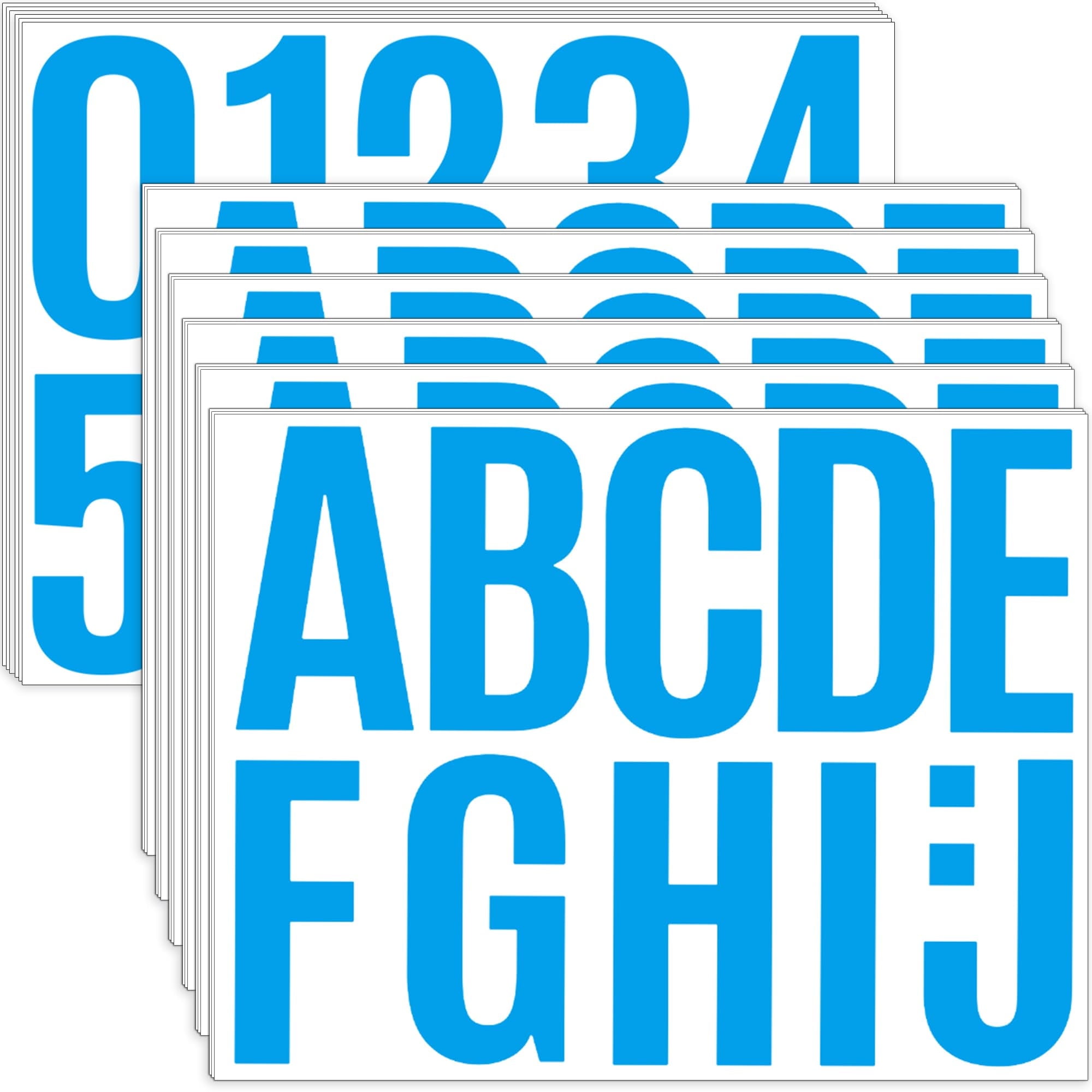 24 Sheets Letter Stickers Bulletin Board Letters Large 4 Inch Vinyl Alphabet Stickers Big ABC ...