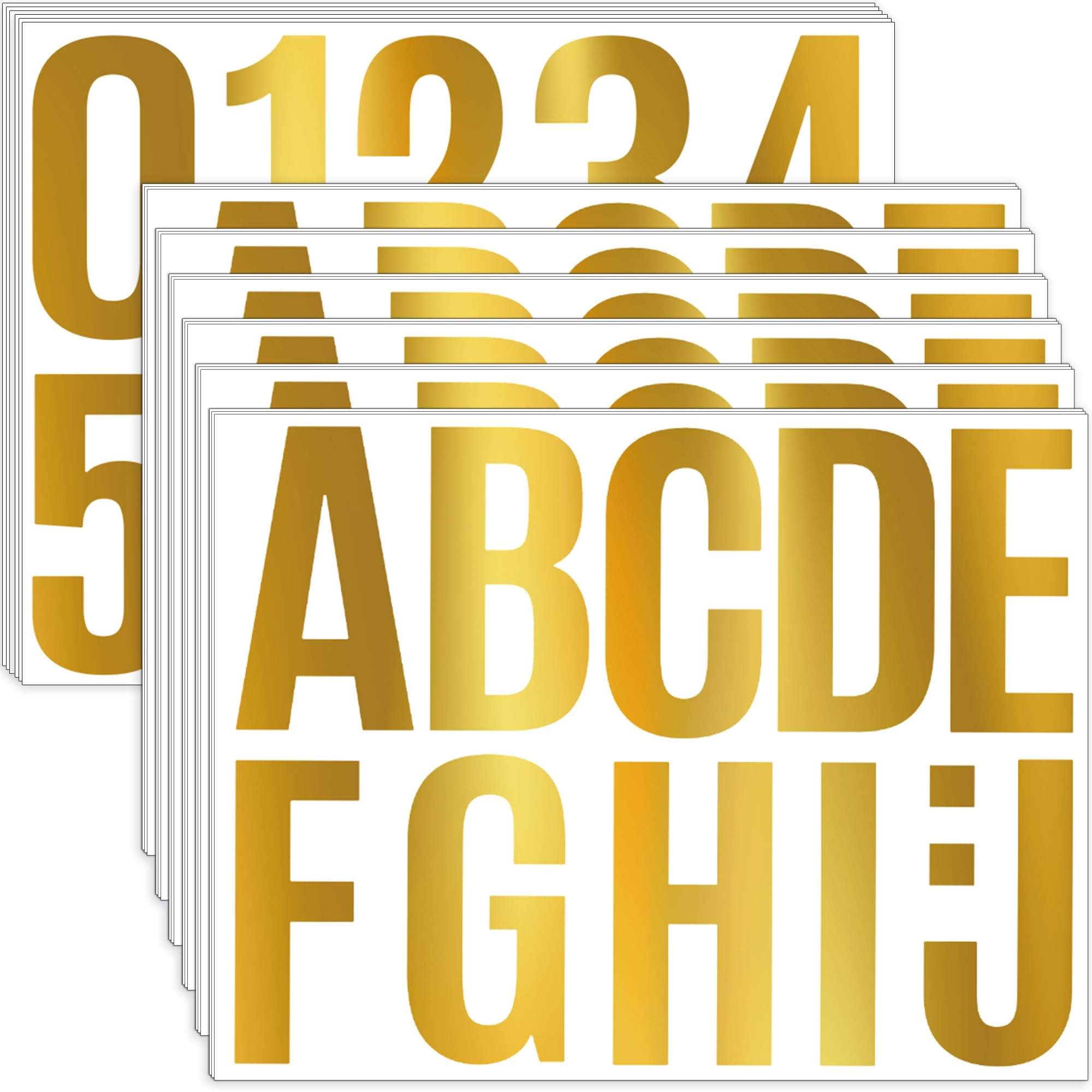 Neasyth 24 Sheets Letter Stickers Large 4 Inch Alphabet Numbers ...