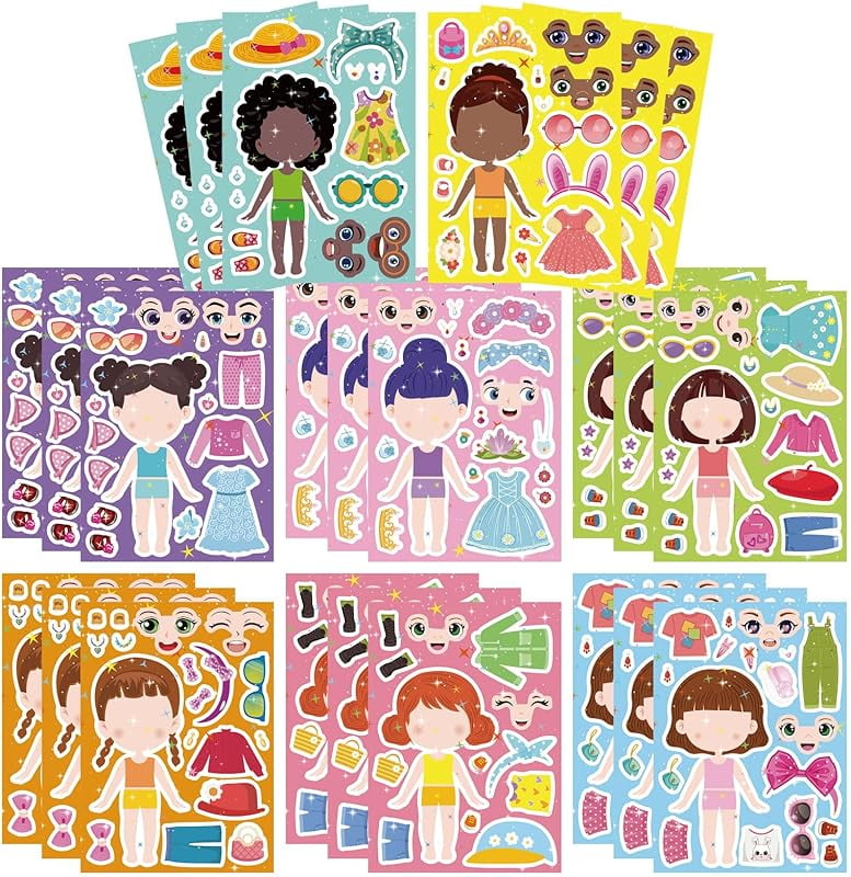 24 Sheets Make Your Own Race Car Stickers, Sporty Racing Car Stickers ...