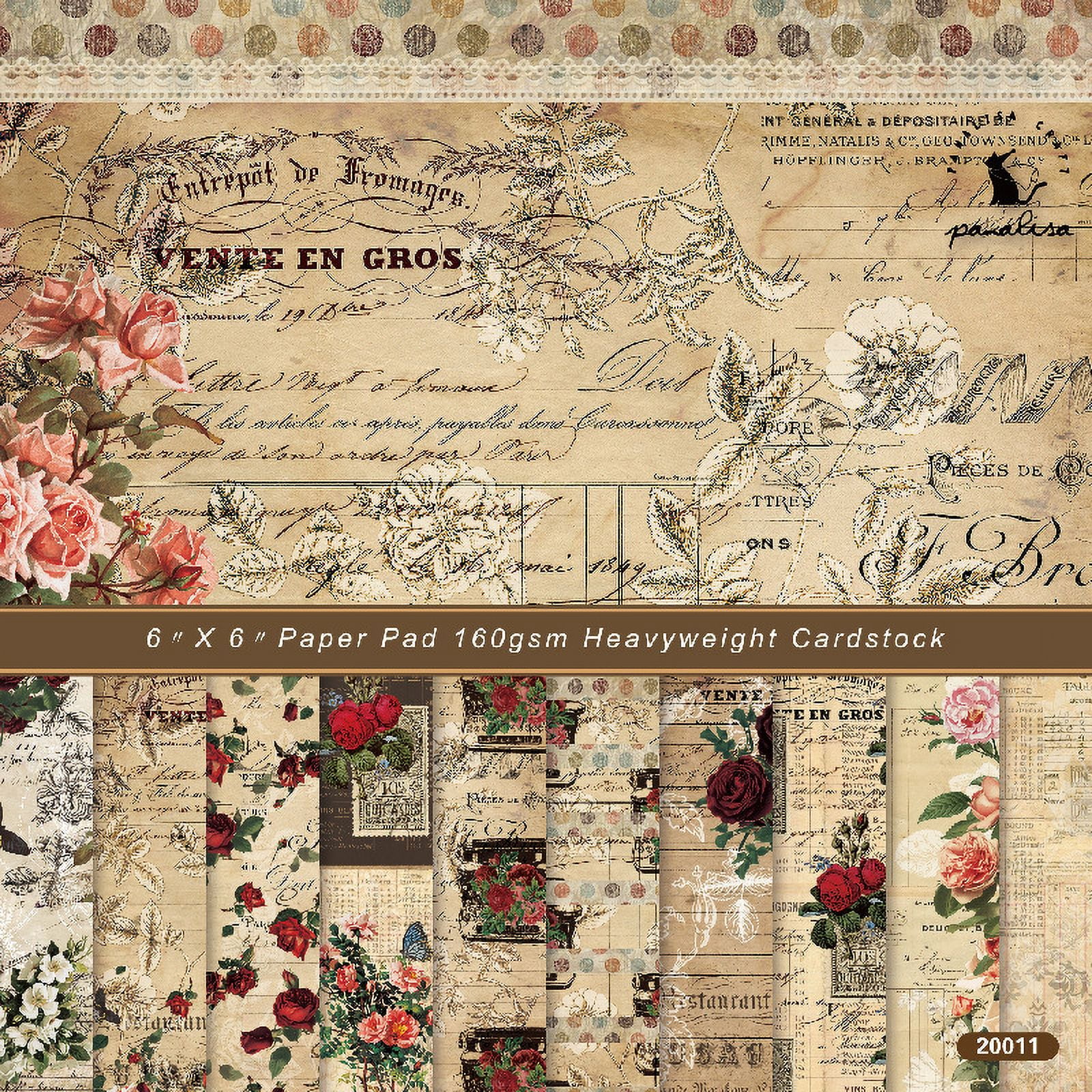 24 Sheets Scrapbook Paper, 6'' x 6'' Art Crafts Origami Paper Supplies ...