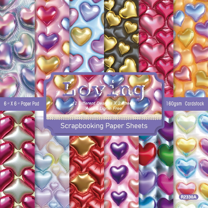 24 Sheets Scrapbook Paper, 6 x 6 Inch Colored Cardstock Origami ...
