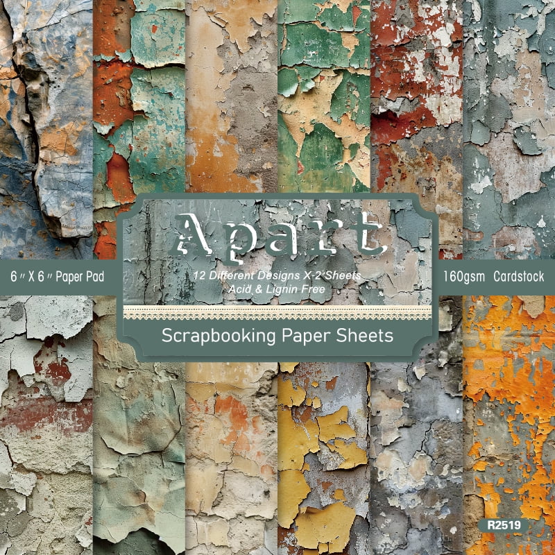 24 Sheets Scrapbook Paper, 6 x 6 Inch Vintage Origami Paper Craft ...