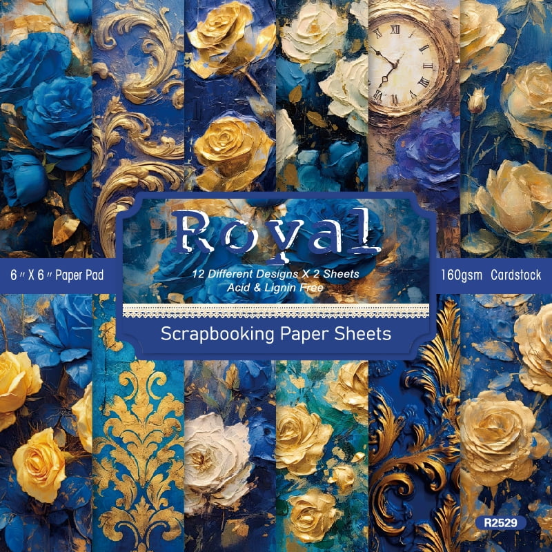 24 Sheets Scrapbook Paper, 6 x 6 Inch Vintage Origami Paper Craft ...
