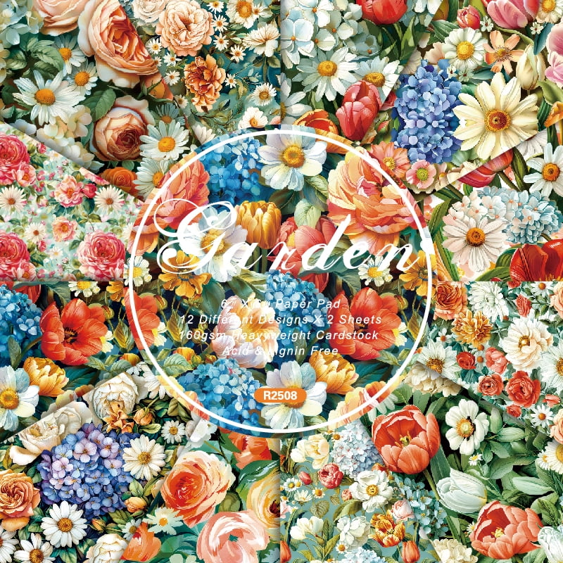 24 Sheets Scrapbook Paper, 6 x 6 Inch Vintage Origami Paper Craft ...