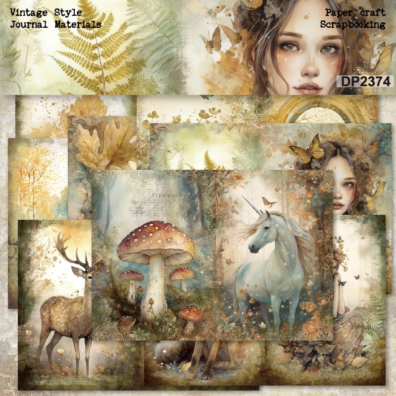 24 Sheets Scrapbook Paper, A5 Colored Origami Decoupage Paper Pad Pack ...