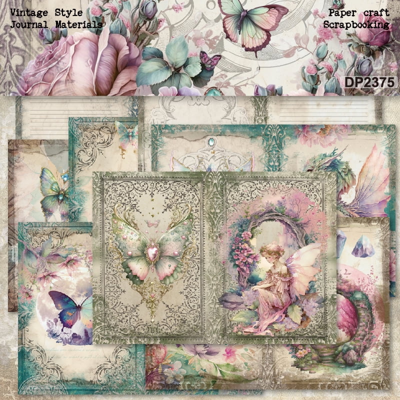 24 Sheets Scrapbook Paper, A5 Colored Origami Decoupage Paper Pad Pack ...