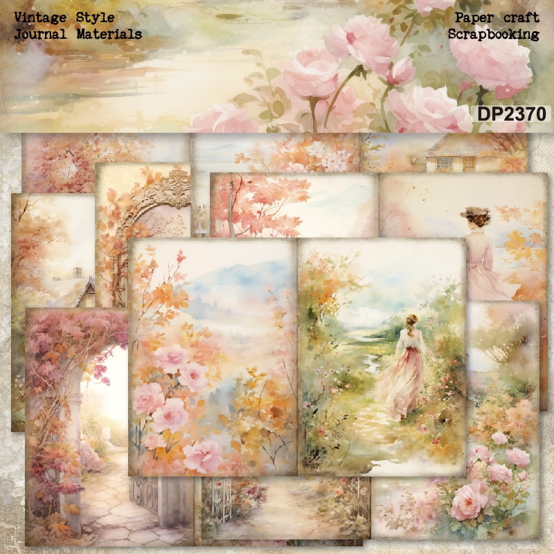 24 Sheets Scrapbook Paper, A5 Colored Origami Decoupage Paper Pad Pack ...