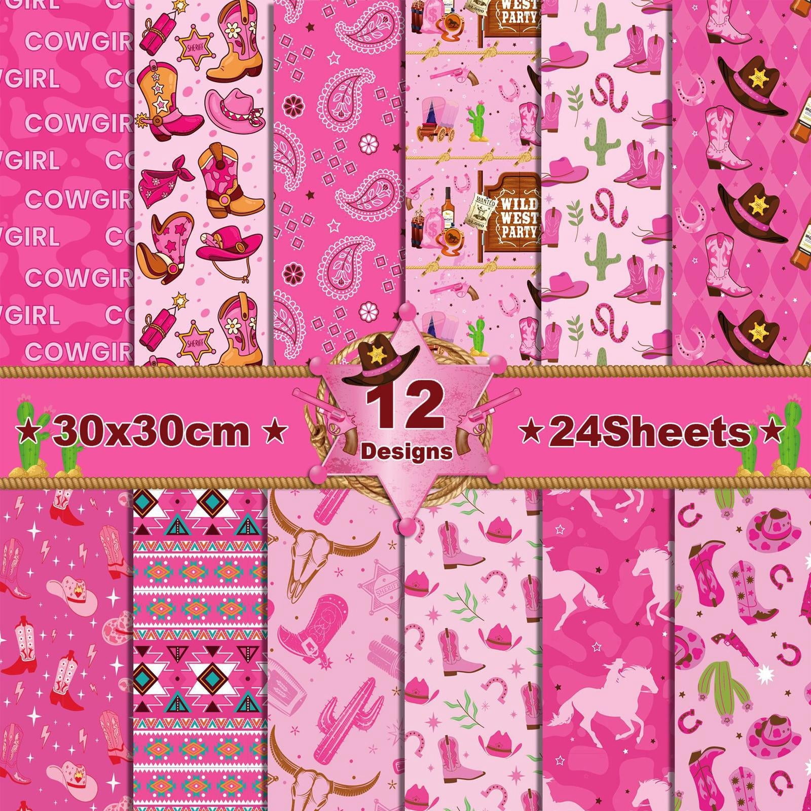 24 Sheets Scrapbook Paper Pad, 12 x 12 Inches Origami Decoupage ...