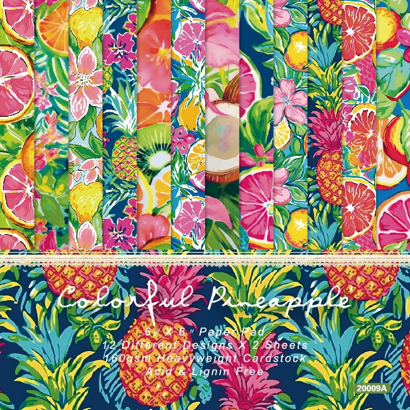 24 Sheets Scrapbook Paper Pad, Decorative Decoupage Pattern Handmade ...