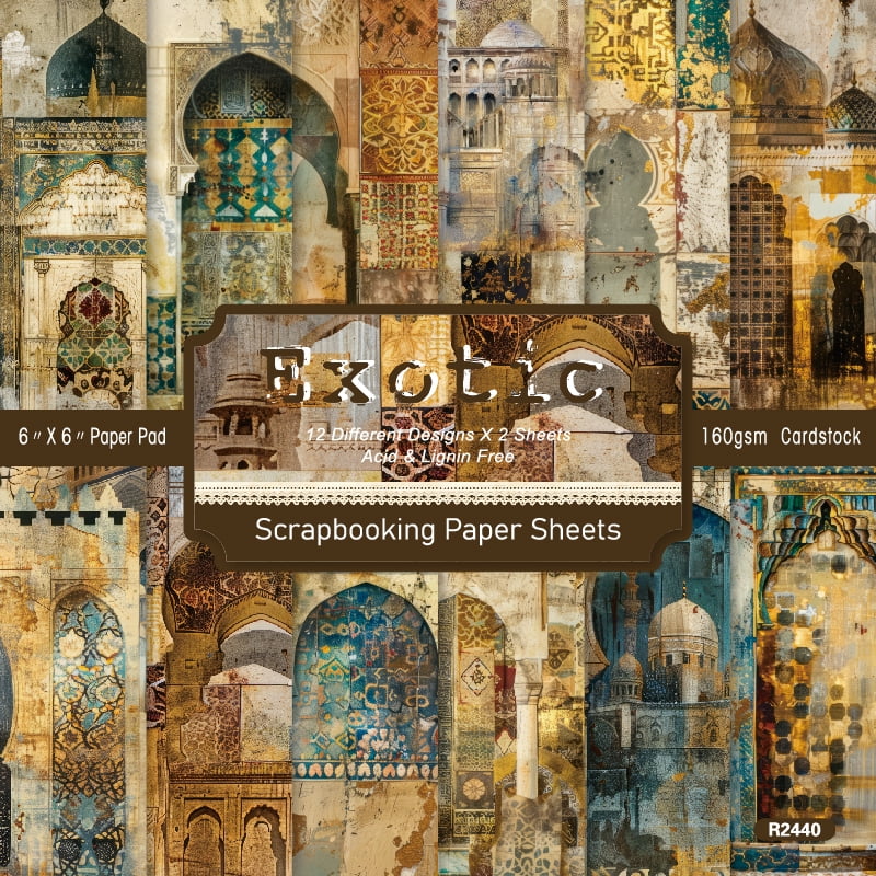 24 Sheets Scrapbook Paper Pad, Decorative Decoupage Pattern Handmade ...