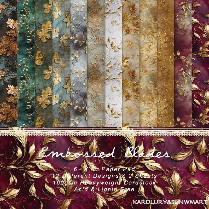 24 Sheets Scrapbooking Paper Pad 6"x6" Single Sided Decorative Paper ...