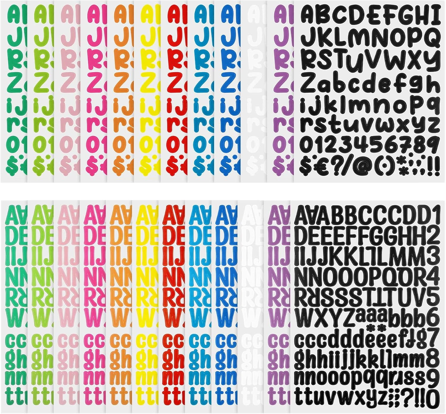 24 Sheets Self Adhesive Vinyl Letters Numbers Kit, Mailbox Numbers ...