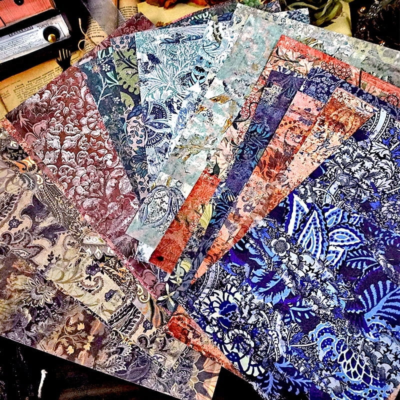 48 Sheets Textured Scrapbook Paper, A5 Size Craft Scrapbooking Mixed ...