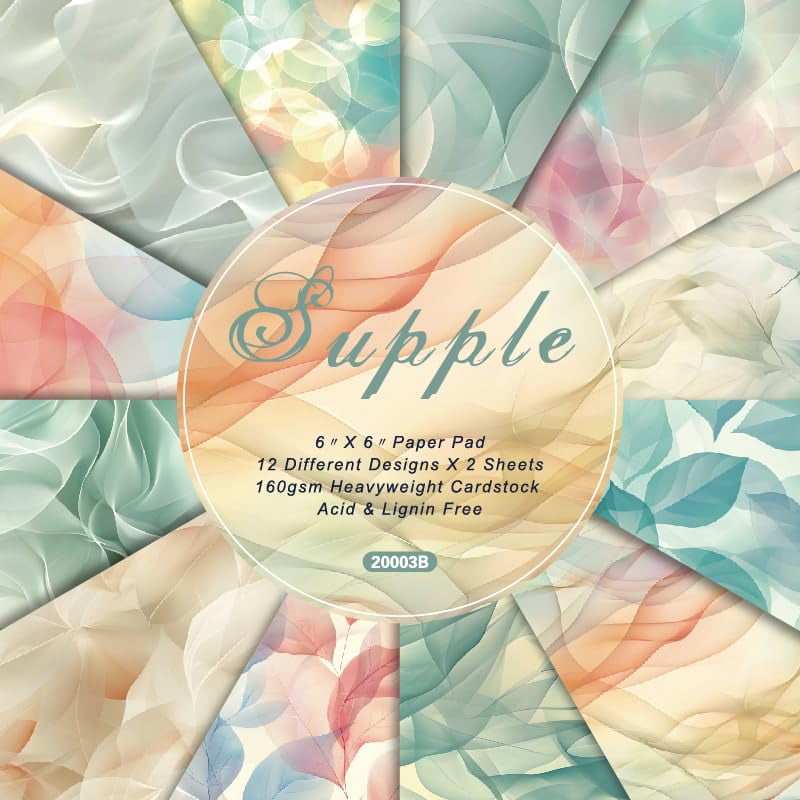 24 Sheets Velvet Texture TSF6 Scrapbook Paper 6'' x 6'' Velvet Texture ...