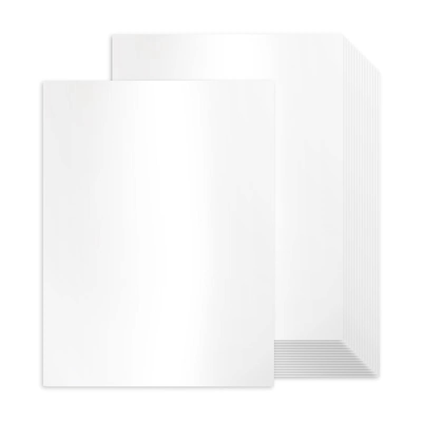 24 Sheets White Shimmer Cardstock 8.5 x 11 Metallic Paper, Goefun 80lb ...