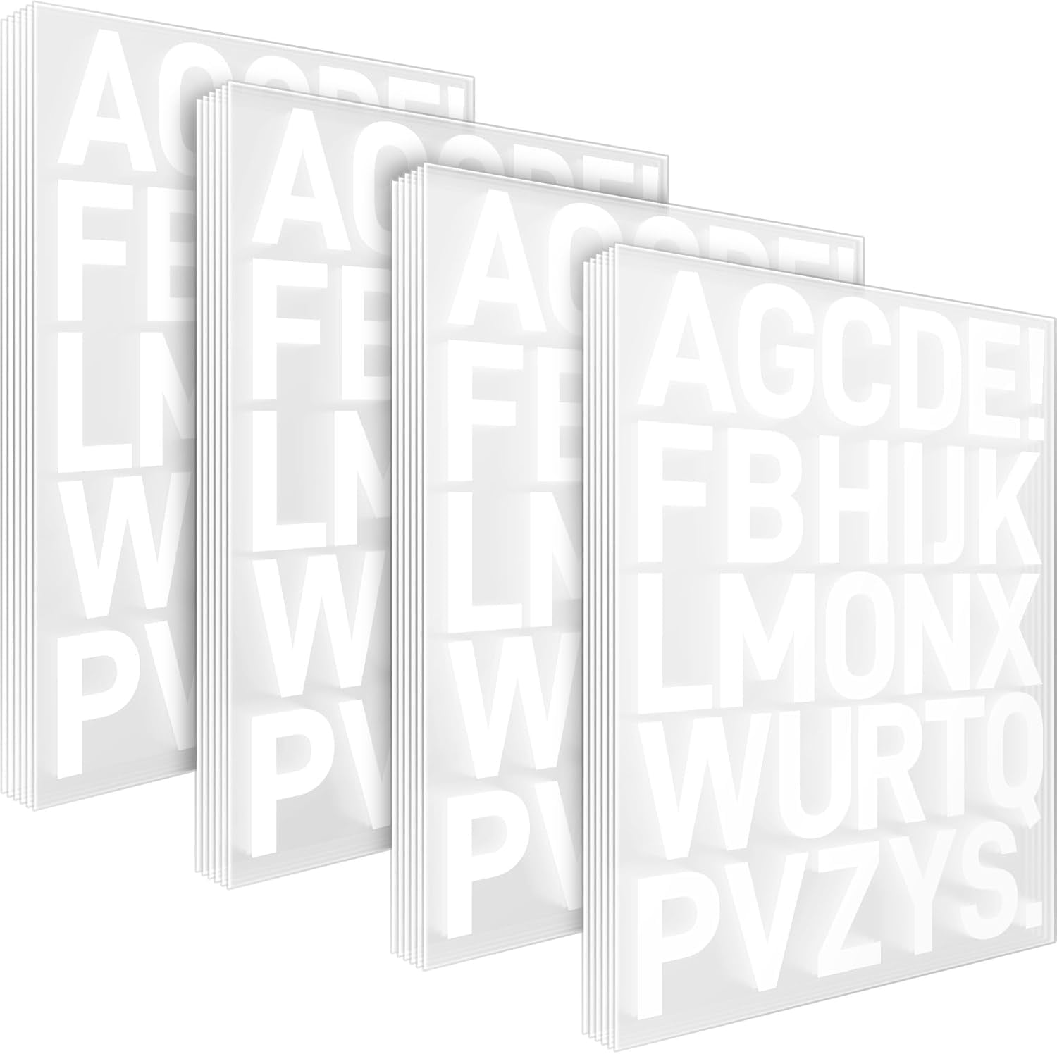 24 Sheets white Iron On Letters for Clothing - Heat Transfer Vinyl ...