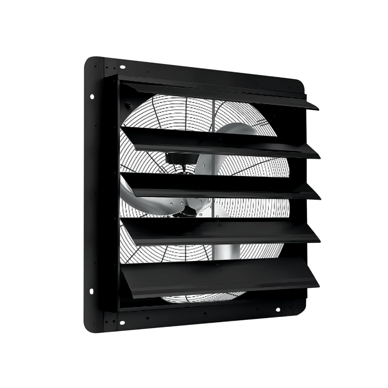 24" Shutter Exhaust Fan, Wall Mounted Shutter Exhaust Fan Aluminum ...