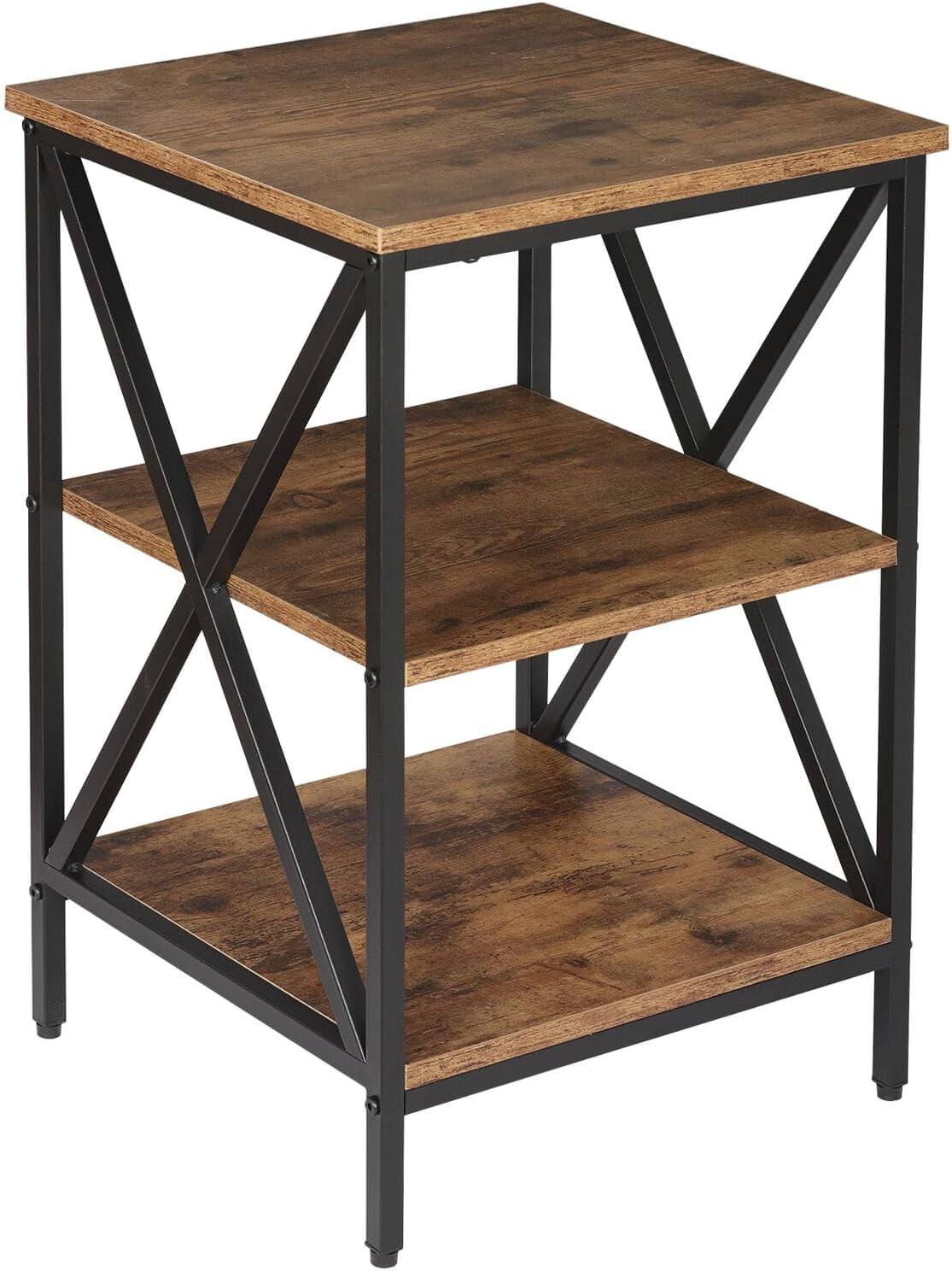 24" Side End Table with Storage Shelf Sofa Table X-Design Leg - Walmart.com