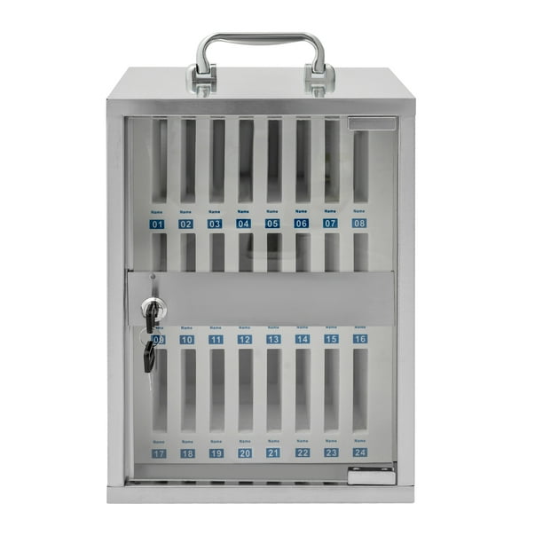 24-Slot Cell Phone Storage Cabinet, Wall-Mounted Chart Cell Phones ...