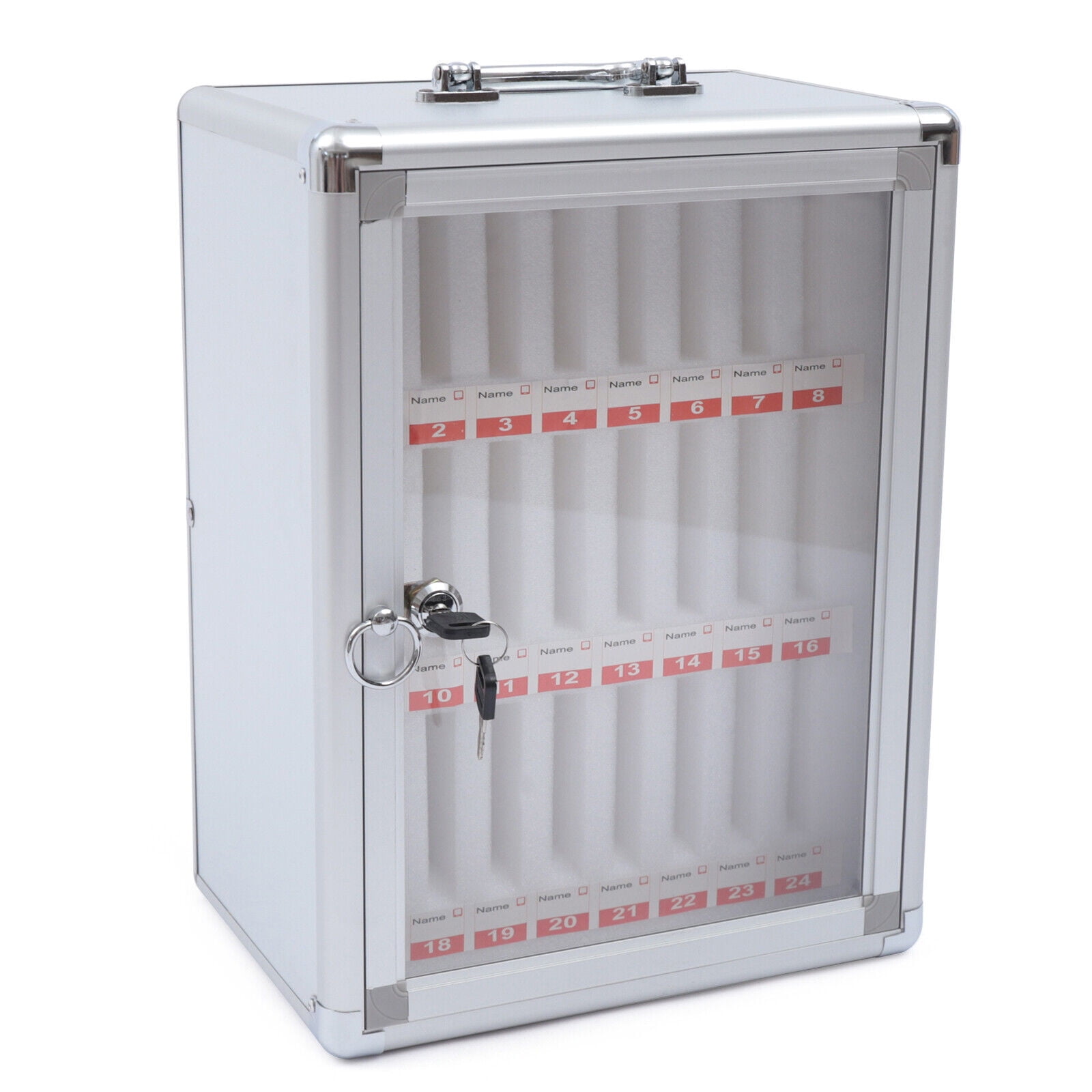24 Slots Cell Phone Storage Cabinet, Aluminum Alloy Desktop Cell Phones ...