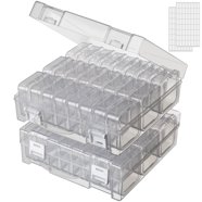 Paylak 12 Storage Square Clear Container For Crafts Beads Small Items ...