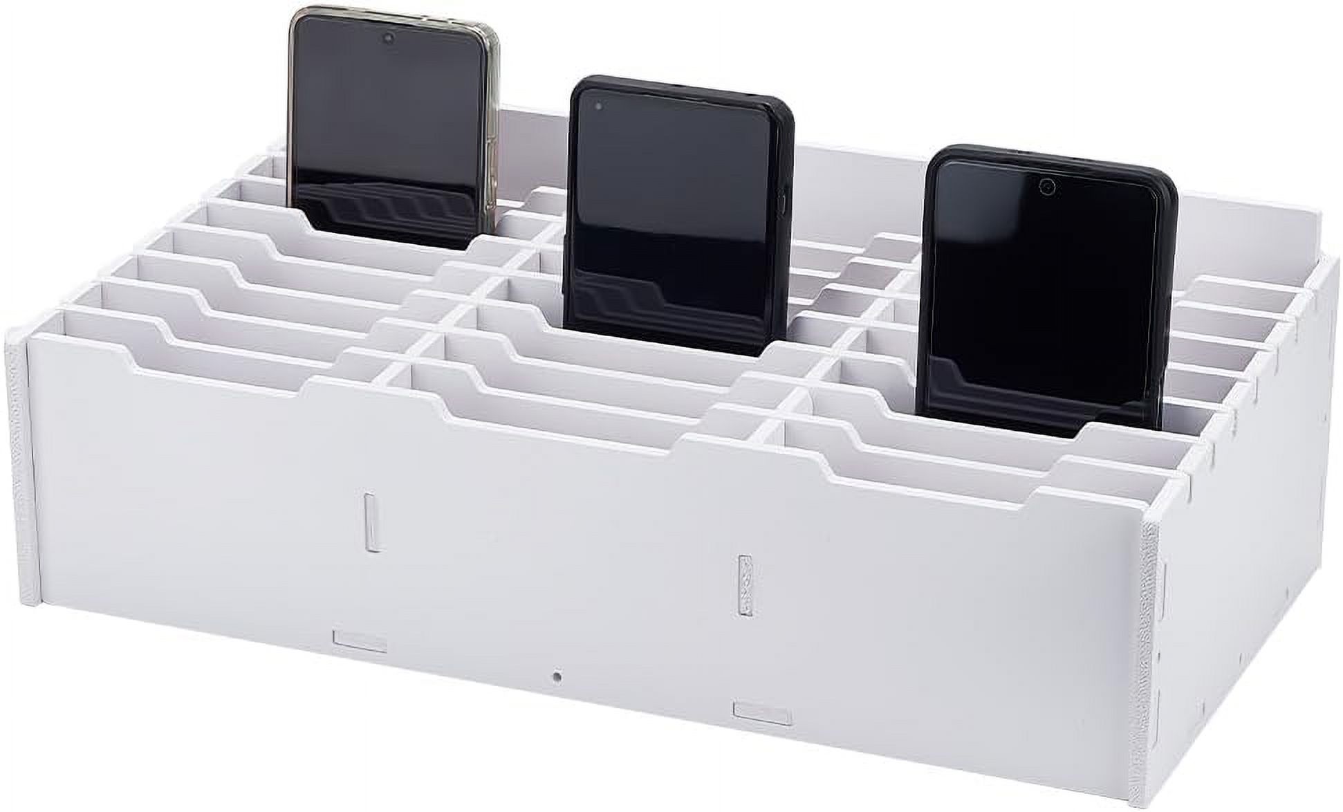 24 Slots PVC Cell Phone Storage Box Detachable Box Compartment Storage ...