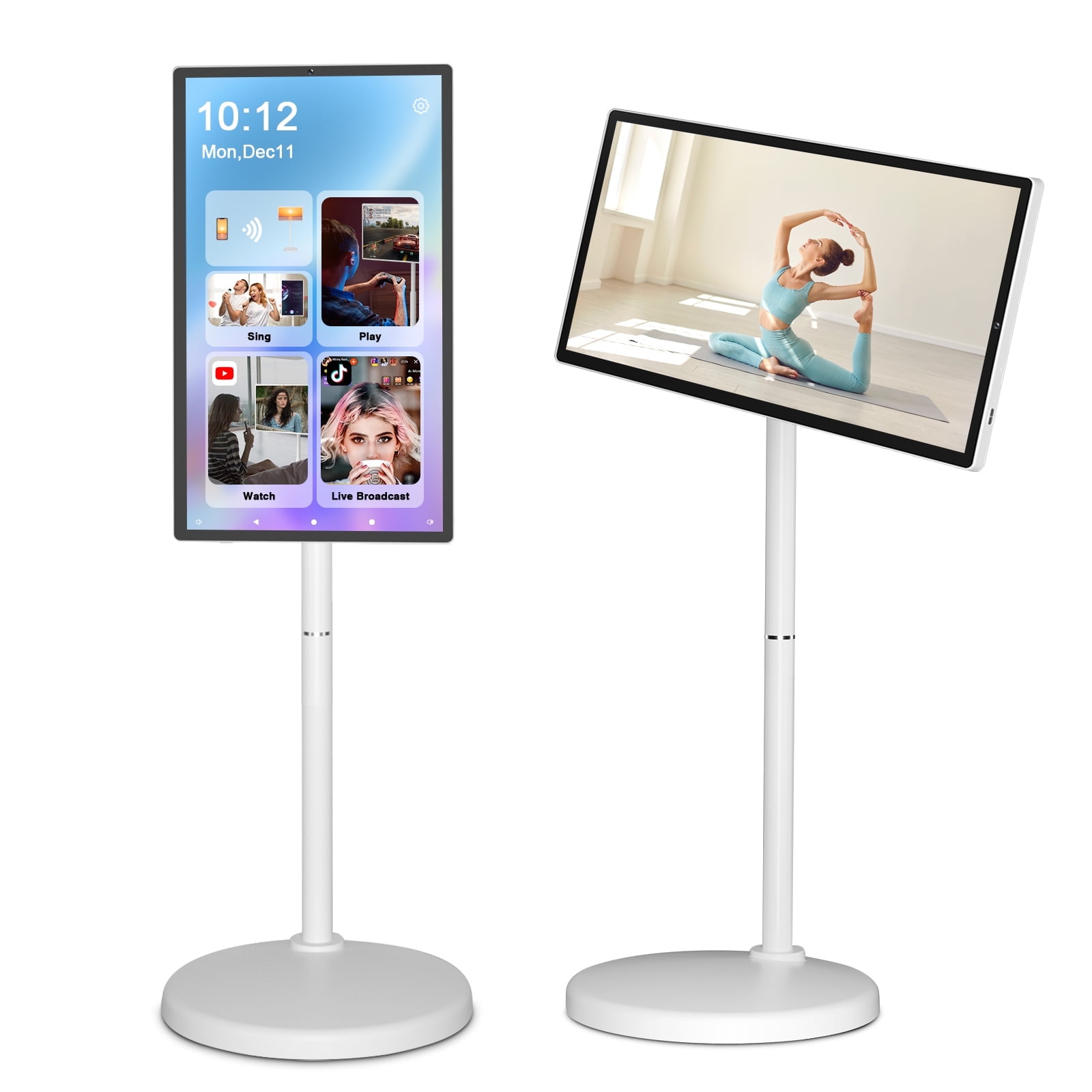 Esduche 24" Smart Portable TV on Wheels with 13MP Camera, 1080P HD ...