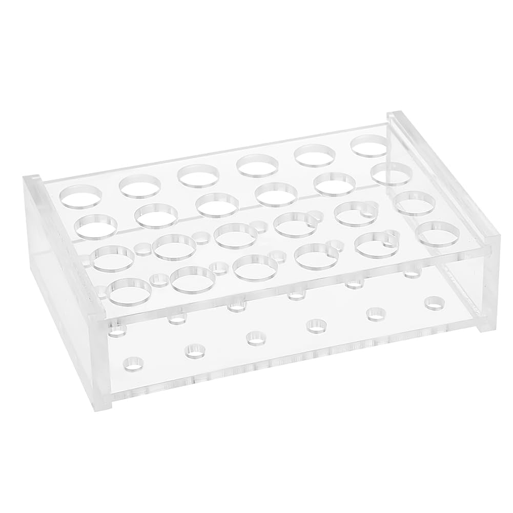 24 Sockets Acrylic Clear Test Tube Rack Transparent Acrylic Test Holder ...