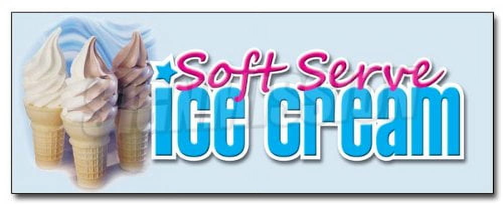 24" Soft Serve ICE Cream Decal Sticker Shop Parlor - Walmart.com