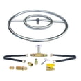 24" Stainless Steel Fire Pit Burner Ring with Deluxe Connection Kit LP ...