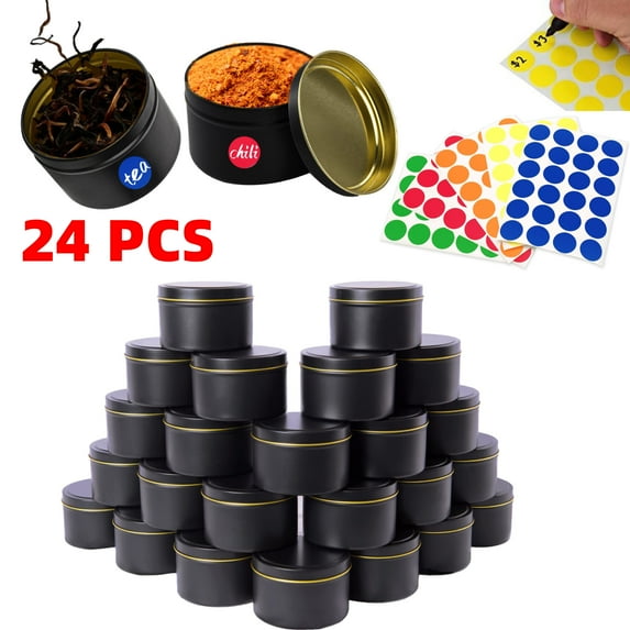 24 Storage Jar Portable Airtight Smell Proof Container Bottle with 50 ...