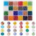 24 Strands 24 Colors Electroplate Glass Beads Strands AB Color Plated ...