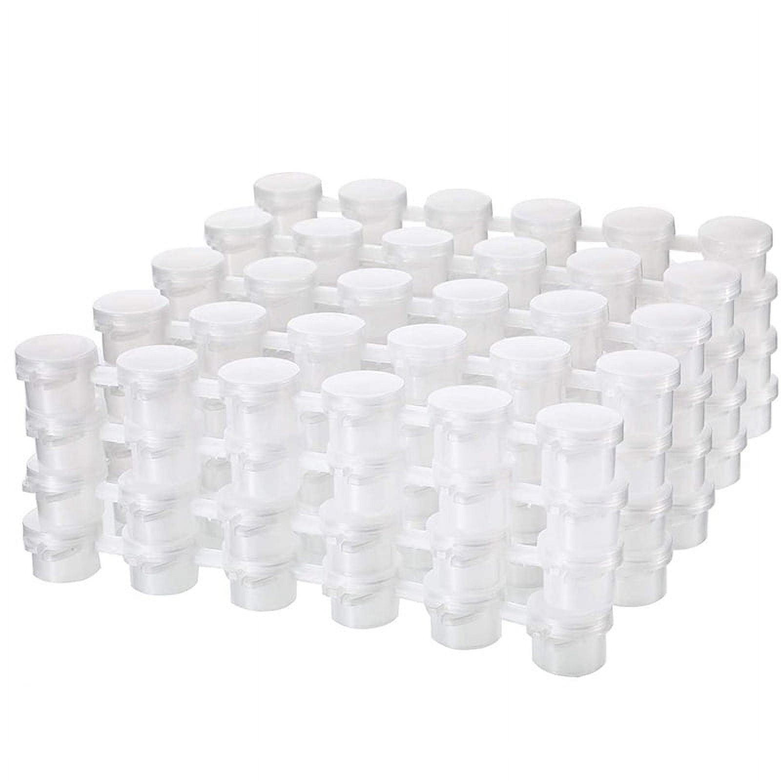 24 Strips 2Ml Empty Paint Strips Paint Cup Pots Clear Storage ...