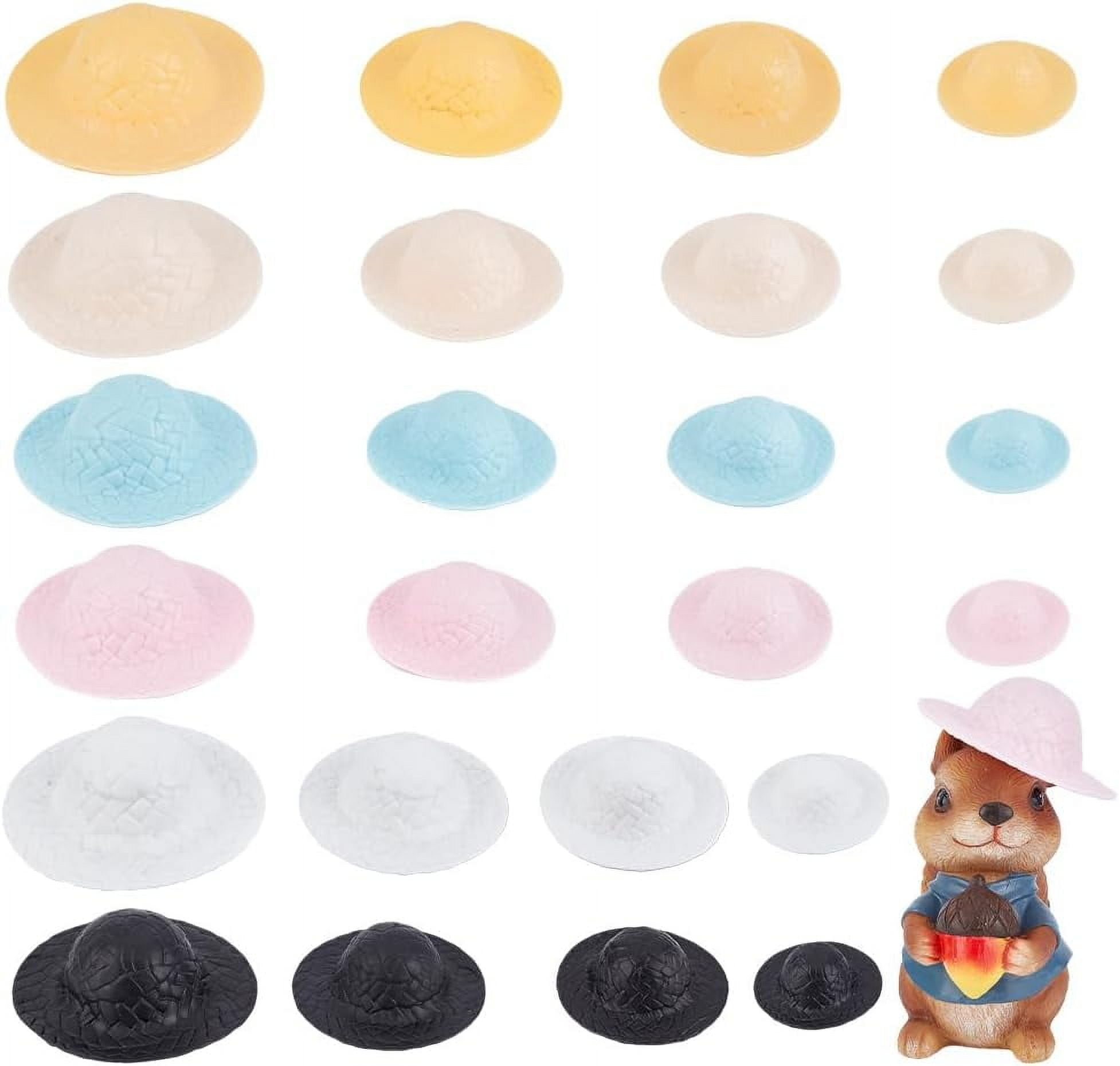 24 Style Mini Hats 6 Color Tiny Formal Hats Miniature Round Cap Mini ...