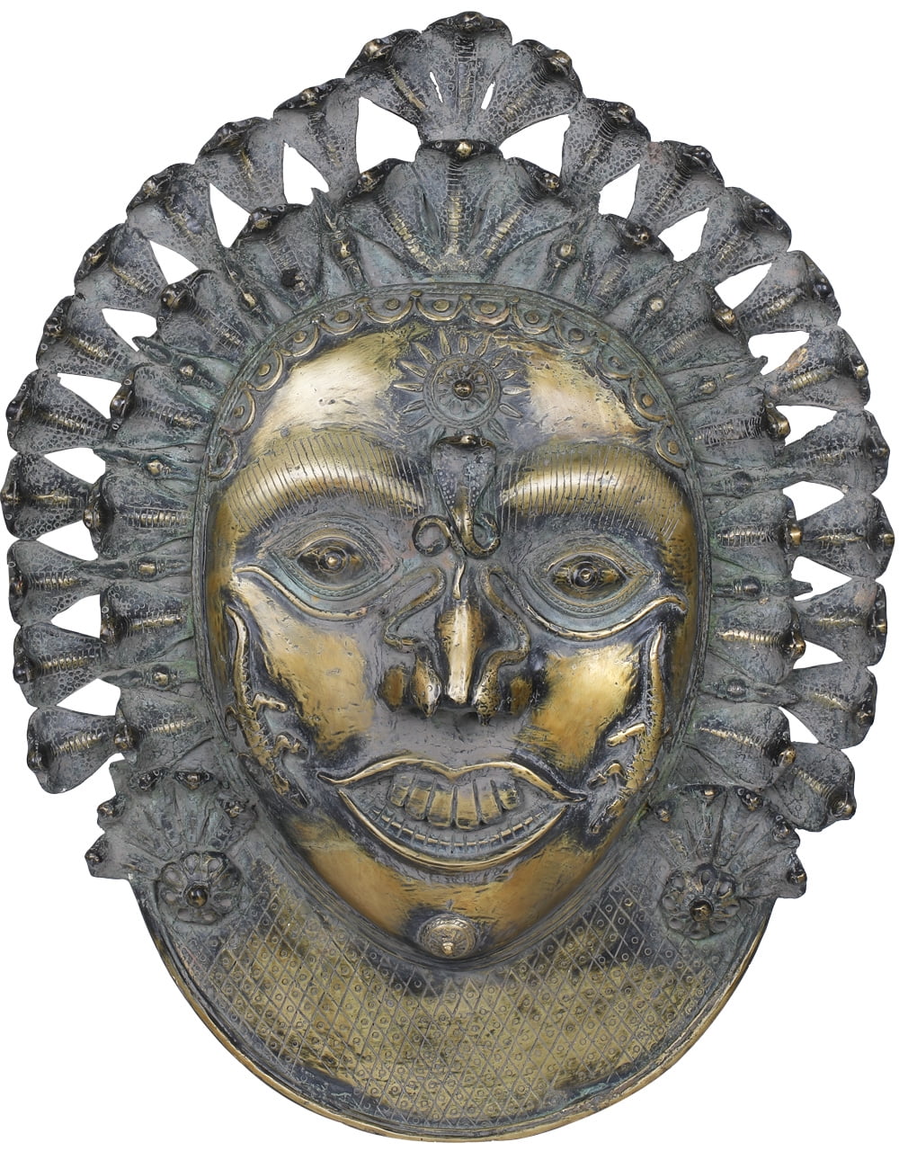 24" Superfine Large Bhairava Mask Wearing Serpents Crown - Wall Hanging ...