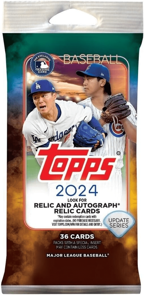 24 TOPPS UPDATES BASEBALL FAT PACK - Walmart.com