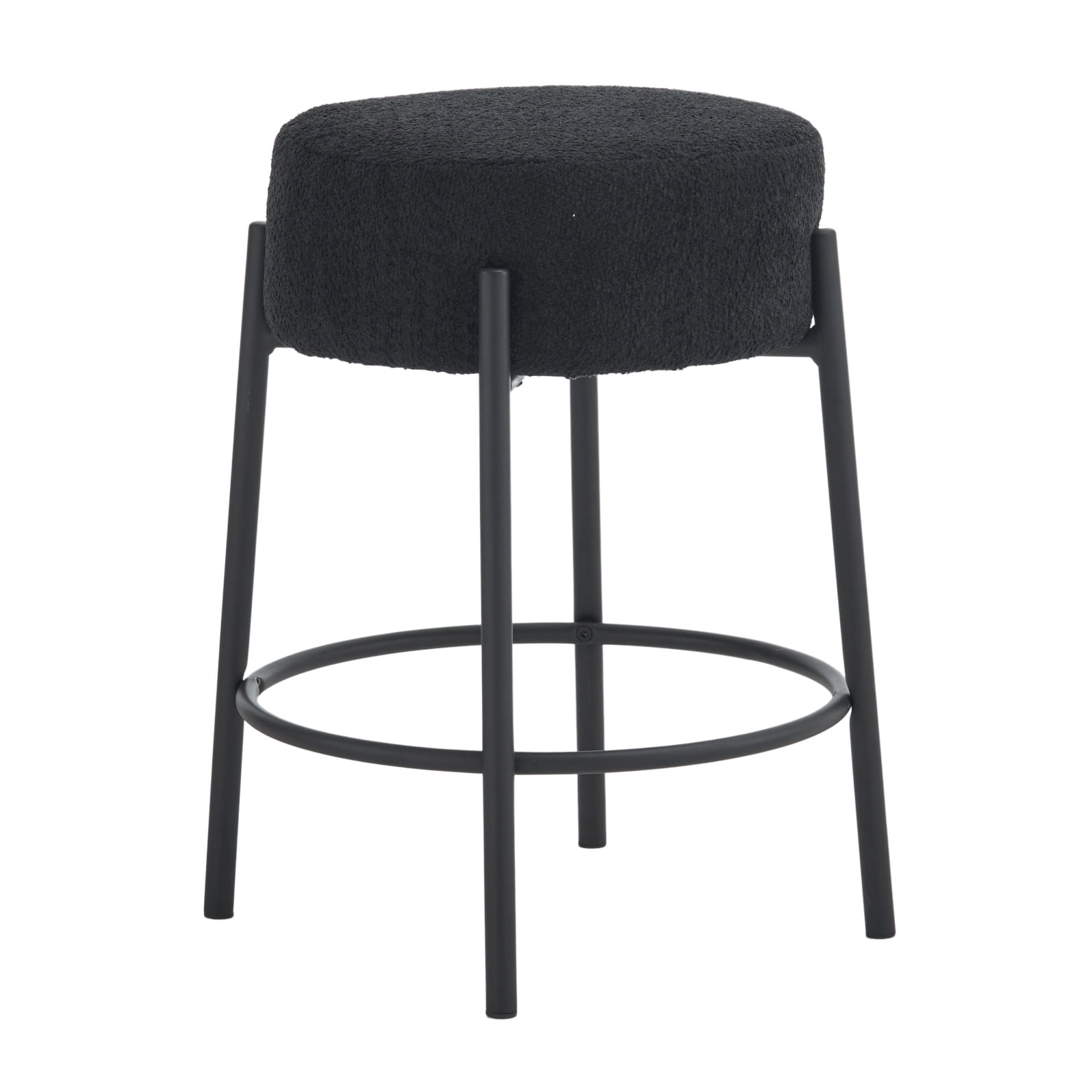 24" Tall, Round Bar Stools, Set of 2 - Contemporary upholstered dining ...