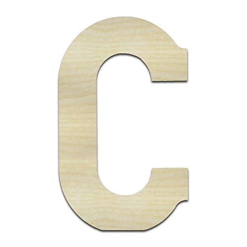 24" Tall X 1/2" Thick, Wood Letter C - Large Wall Wood Letters ...