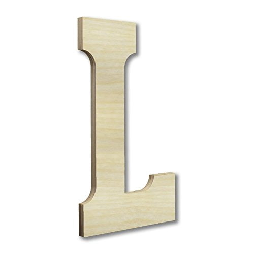 24" Tall X 1/2" Thick, Wood Letter L - Large Wall Wood Letters ...