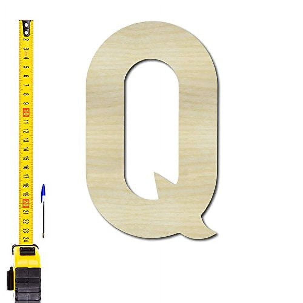 24" Tall X 1/2" Thick, Wood Letter Q - Large Wall Wood Letters ...