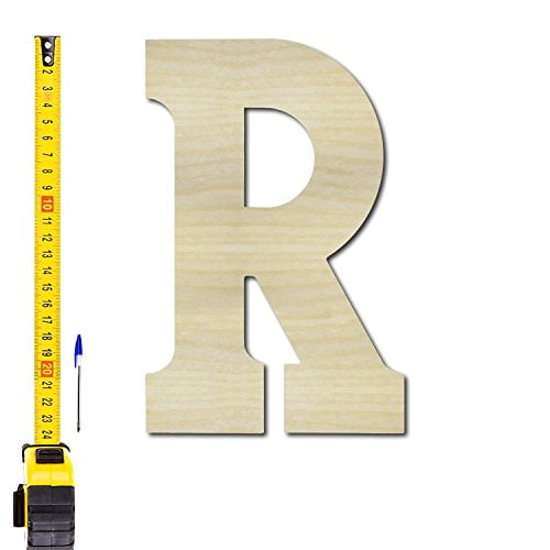 24" Tall X 1/2" Thick, Wood Letter R - Large Wall Wood Letters ...