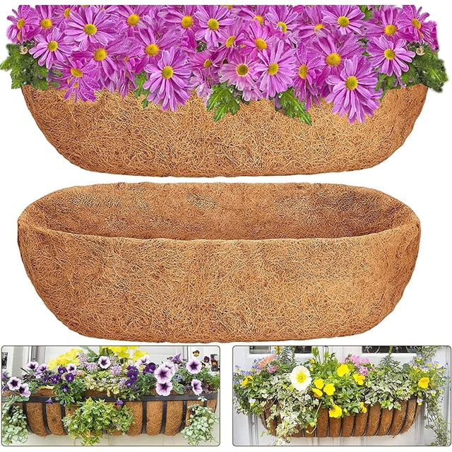 24'' Trough Coco Liner for Hanging Basket - Natural Coconut Fiber ...