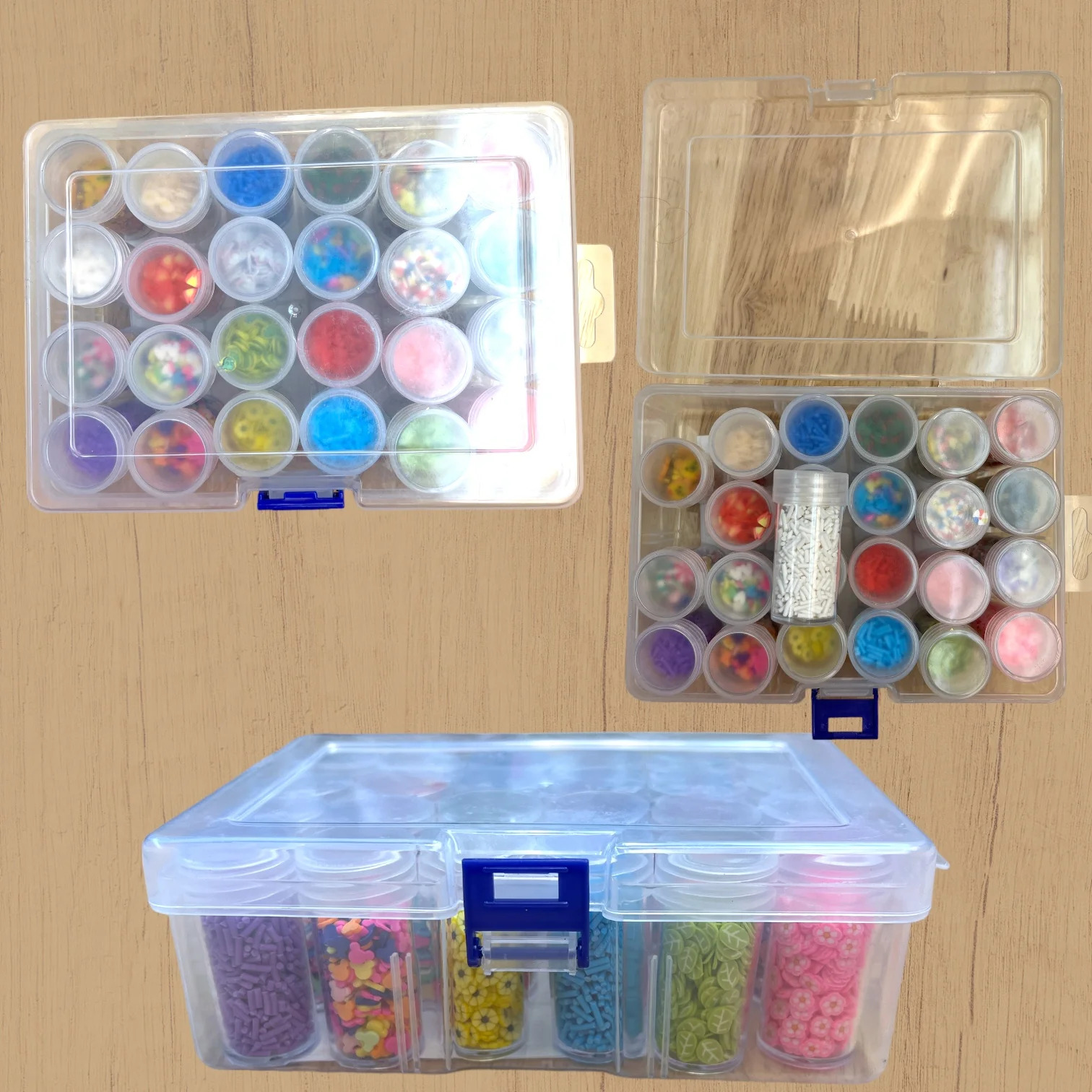 24 Tube Compartment Container Crafting Organizer Box - Walmart.com