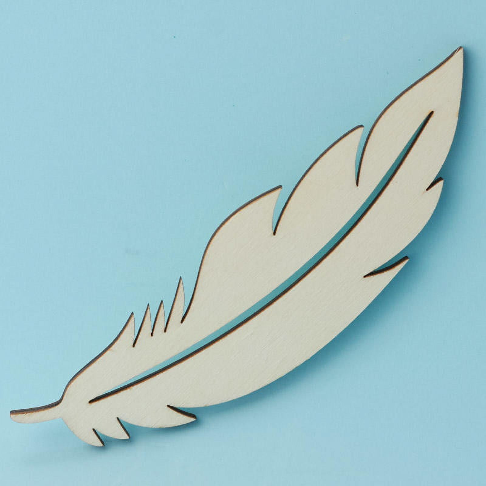 24 Unfinished Wood Feather Cutouts: Your Creative Wingspan Awaits ...