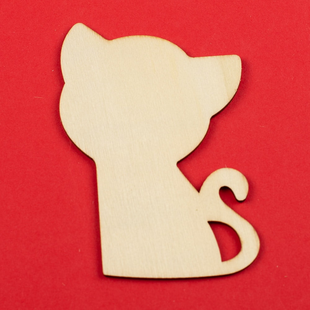 24 Unfinished Wooden Cat Cutouts: Purrfect for Your Next DIY Project ...