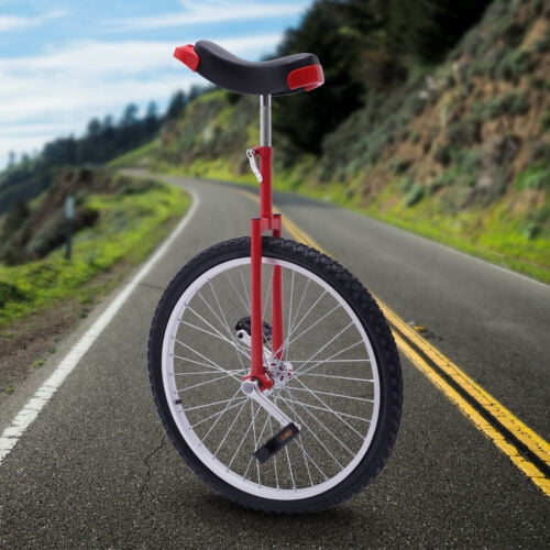 24" Unicycle with Thickened steel pipe adjustable seat Sports Wheel ...