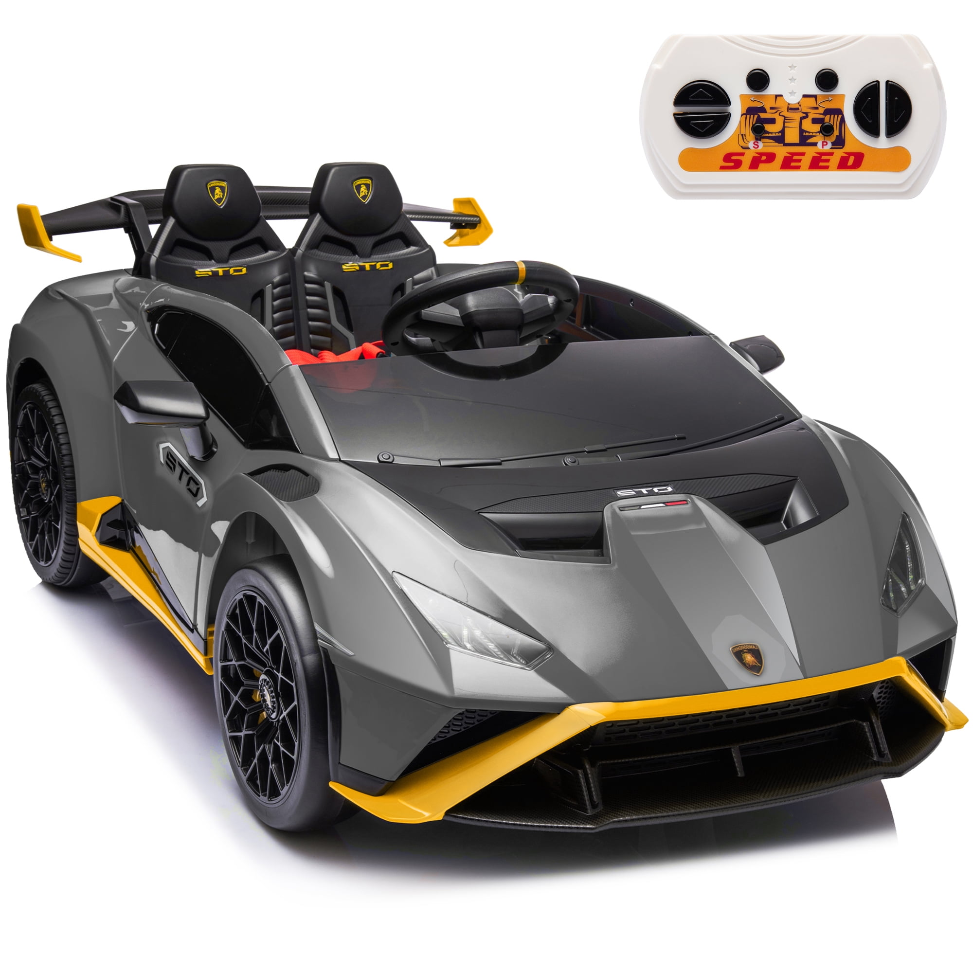iYofe 24 V Licensed Lamborghini Huracan STO Powered Ride-On Toy with ...