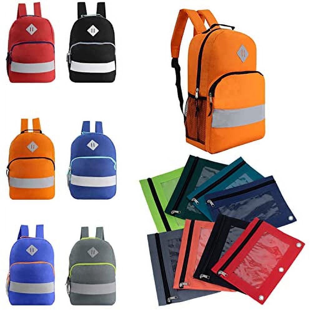 24 Value Bundle Pack - 17 Inch Wholesale Sport Backpacks in 6 Assorted ...